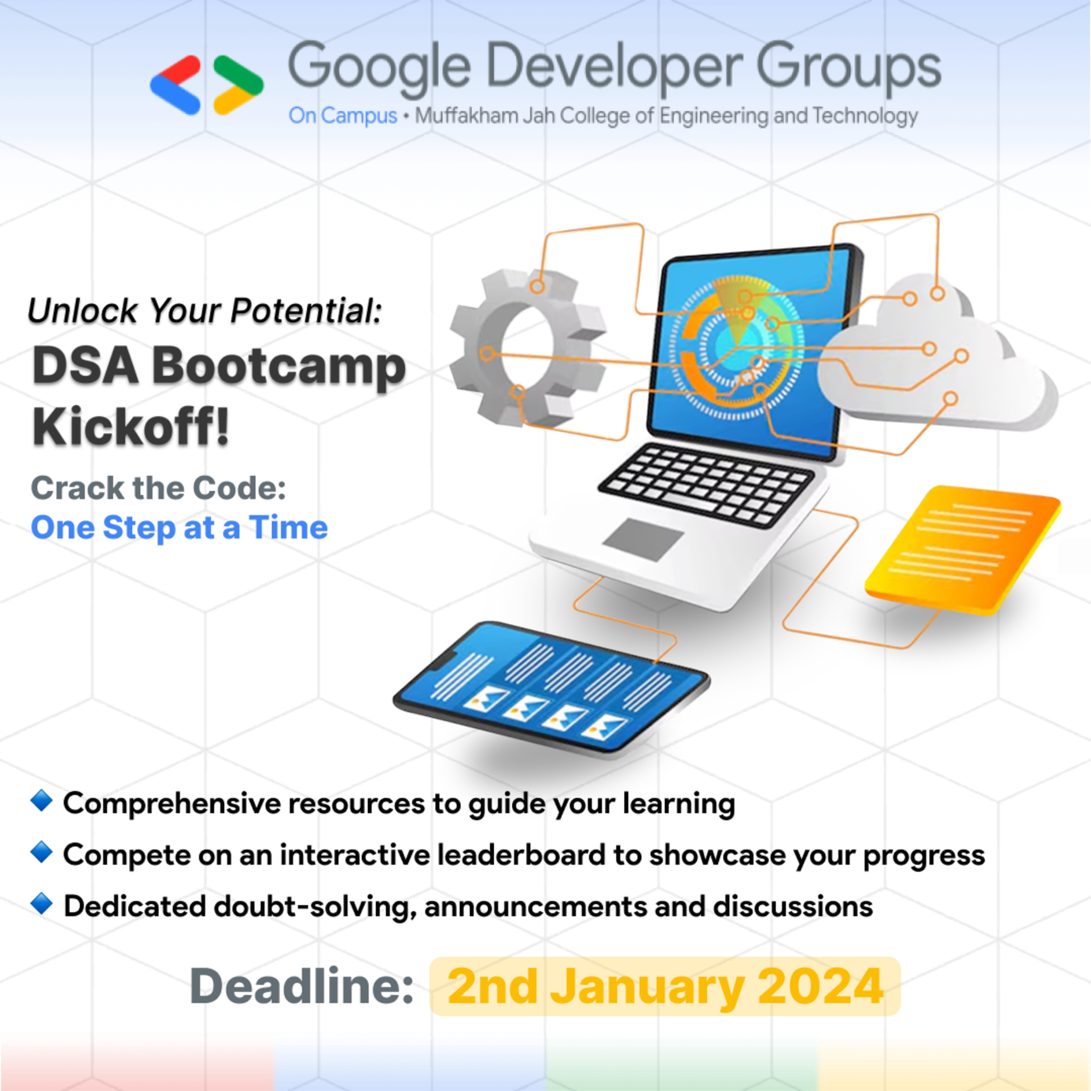 See Tech Winter Break + GDG on Campus Muffakham Jah College of Engineering and Technology at ...